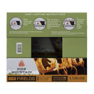 Pine Mountain 100% Natural Classic Firelog, 3-Hour Burn Time, 6 Logs