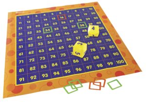 learning resources hundred activity mat - 57 pieces, ages 5+ math learning games for kids, educational and fun games for kids