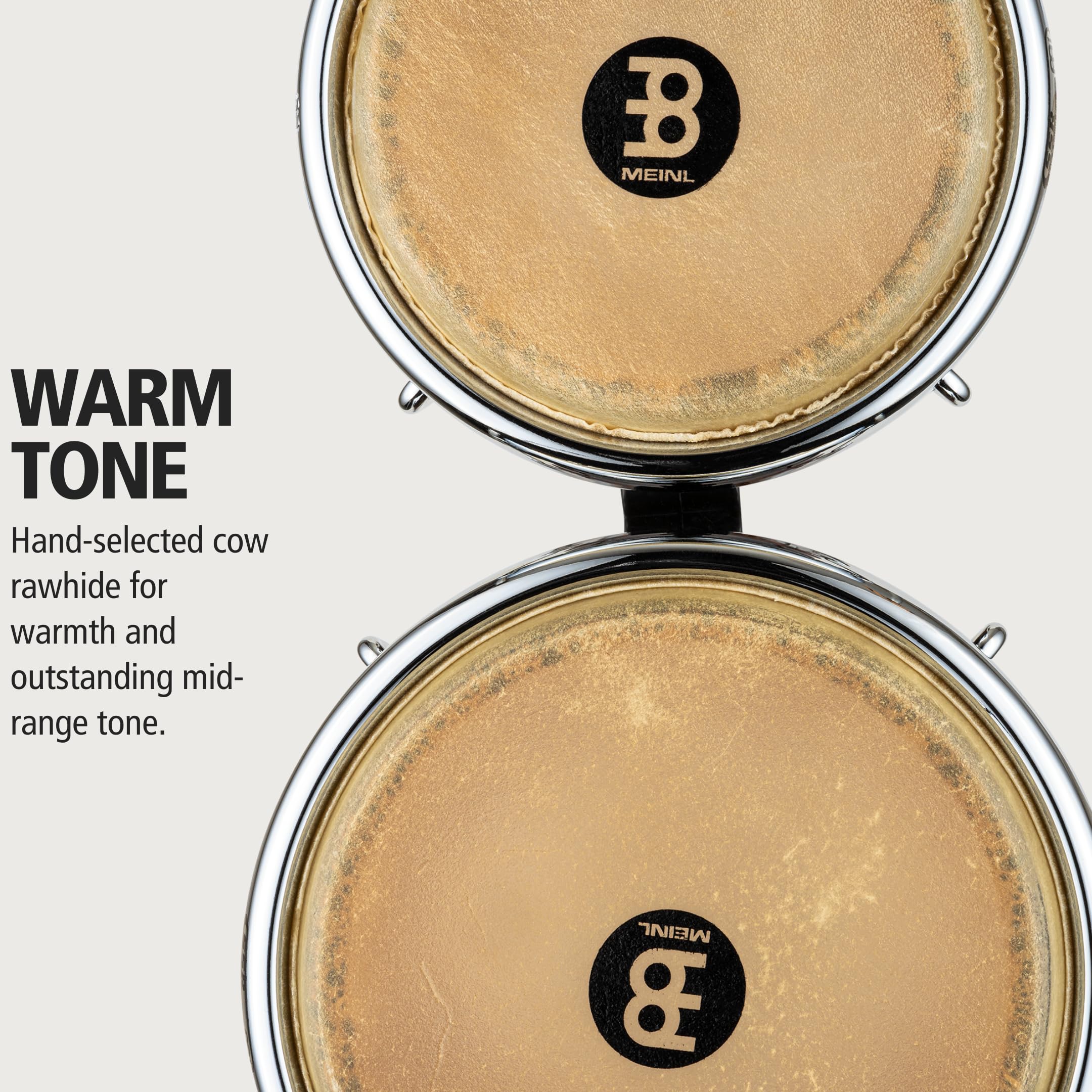 Meinl Percussion FWB400BB Free Ride Series Wood Bongos, Brown Burl Finish