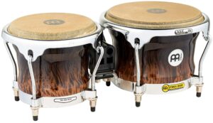 meinl percussion fwb400bb free ride series wood bongos, brown burl finish