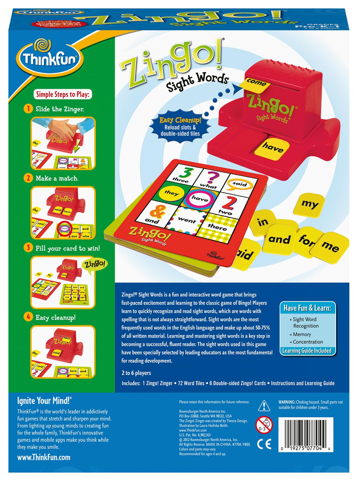 ThinkFun Zingo 1-2-3 Number Bingo Game | Perfect for Kids Aged 4 and Up | Award-Winning Toy of the Year Nominee | Fun Learning Experience