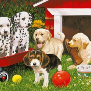 Ravensburger Puppy Party | 60-Piece Jigsaw Puzzle for Kids | Unique, Pieces | Enhances Concentration and Creativity | Ideal Gift for Birthdays and Holidays