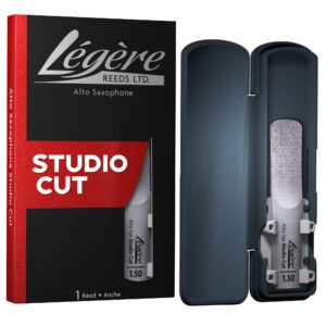 légère reeds - alto saxophone reed, studio cut, strength 1.50 (ass1.50) - premium synthetic woodwind reed