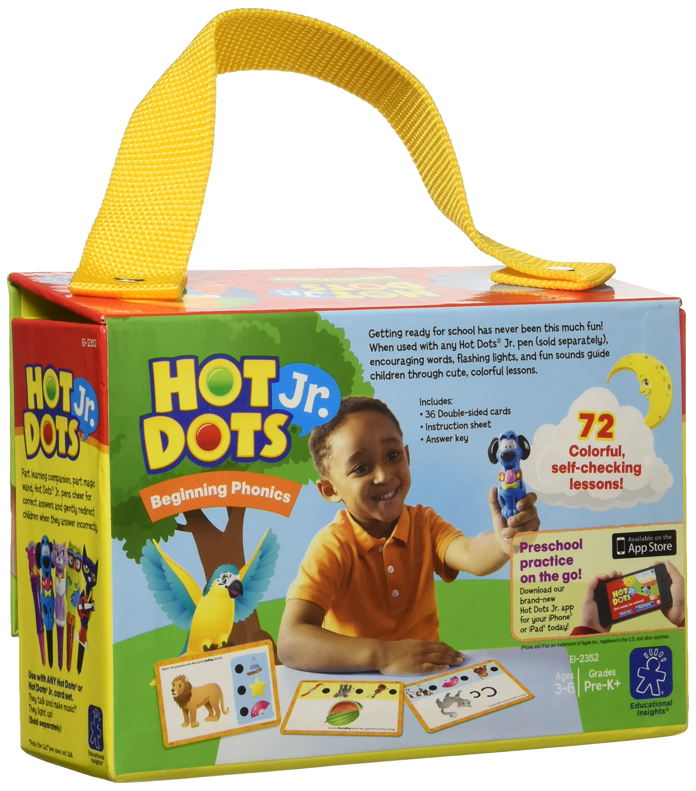 Educational Insights Hot Dots Jr. Beginning Phonics Card Set