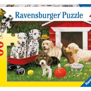 Ravensburger Puppy Party | 60-Piece Jigsaw Puzzle for Kids | Unique, Pieces | Enhances Concentration and Creativity | Ideal Gift for Birthdays and Holidays