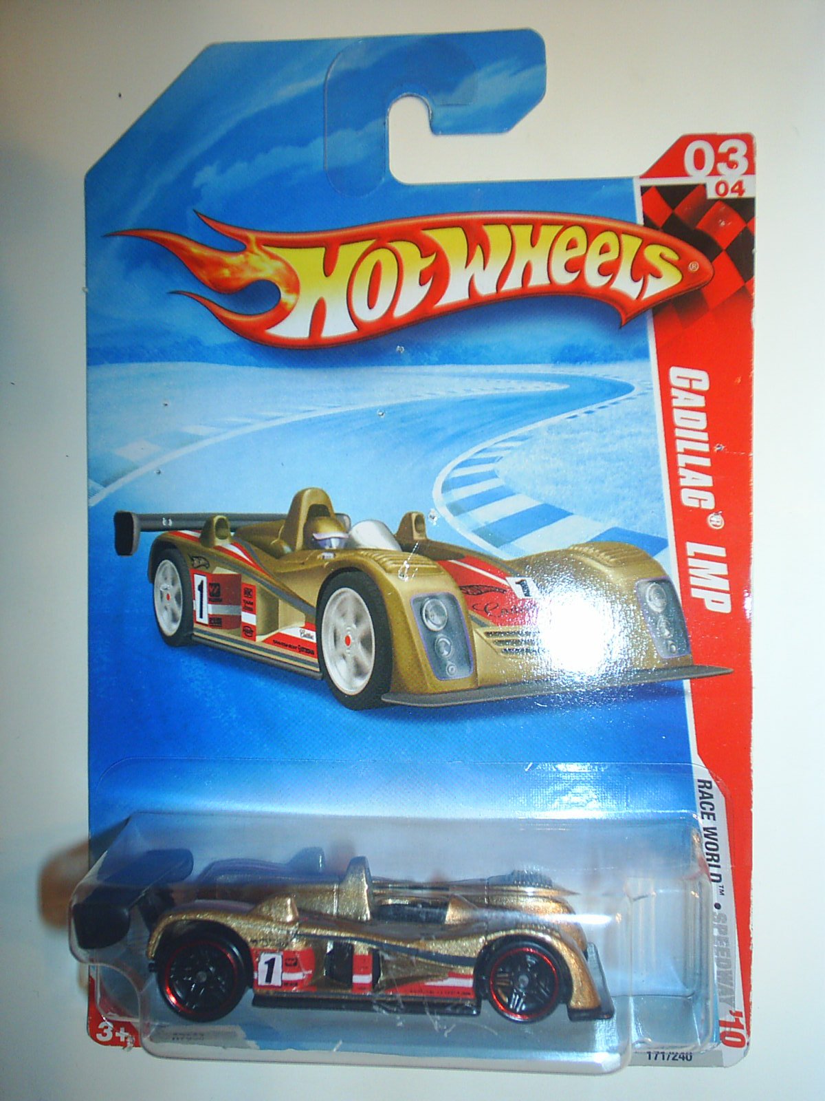 HOT WHEELS 2010 RACE WORLD SPEEDWAY 03 OF 04 CADILLAC LMP