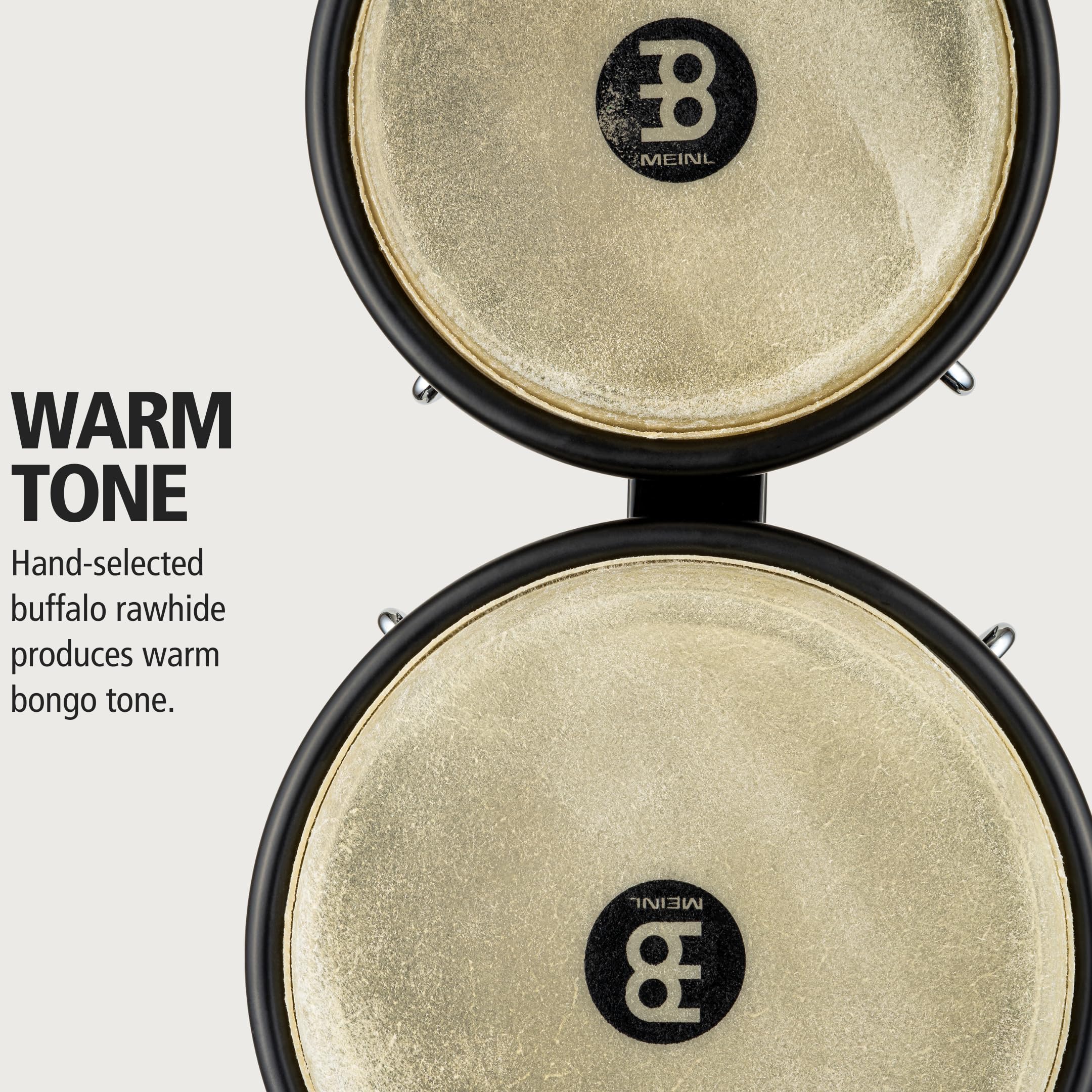 Meinl Percussion HFB100BK Headliner Series Fiberglass Bongos, Black