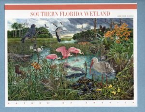 southern florida wetland sheet of ten 39 cent stamps - scott 4099