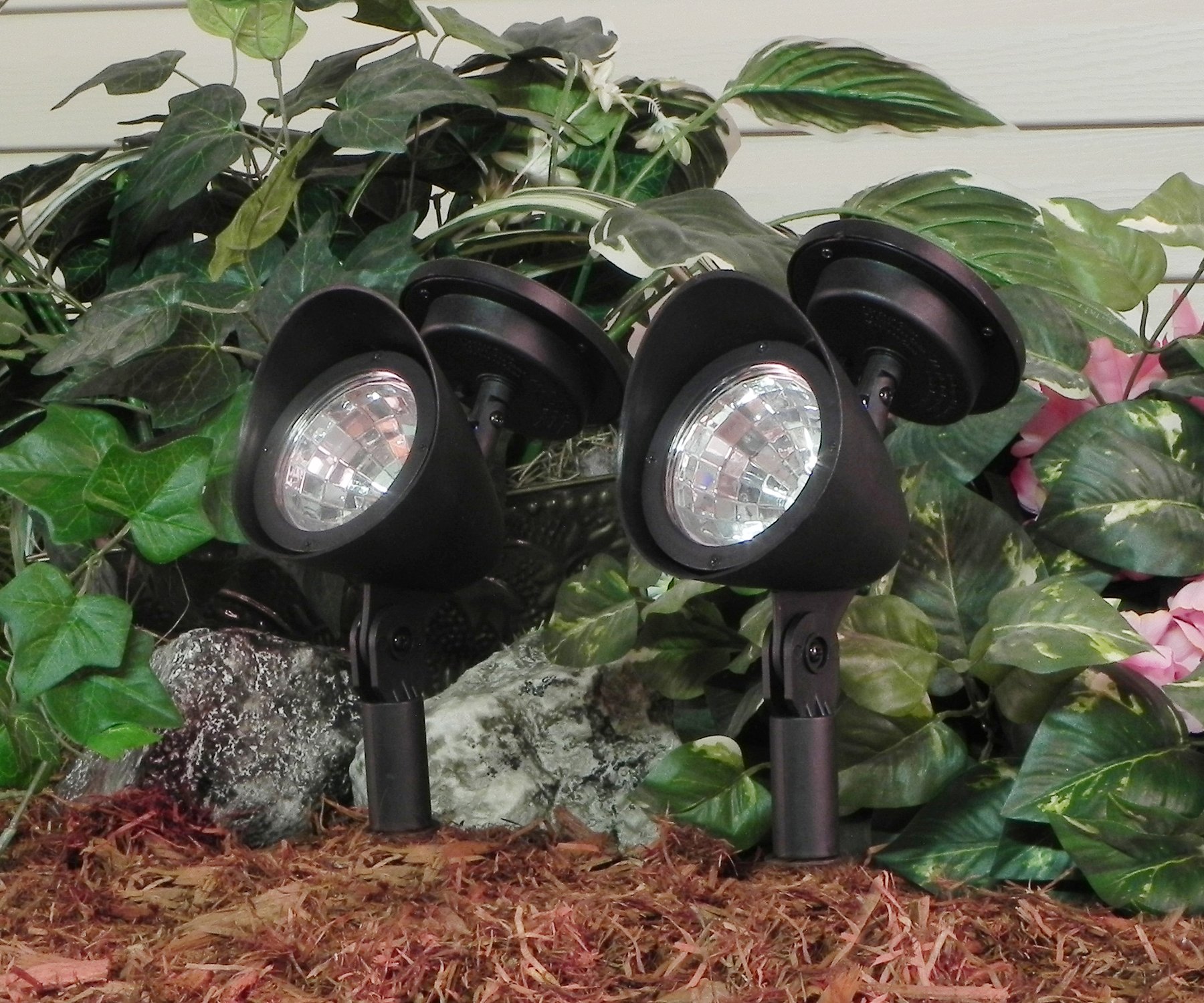 Sterno Home GL23836BK2 Paradise Solar LED 3 lumens Plastic Spot Light, 2-Pack, Black, 2 Count