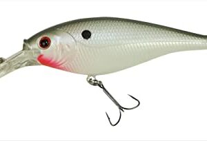 Berkley Flicker Shad Fishing Lure, Pearl White, 3/16 oz, 2in | 5cm Crankbaits, Size, Profile and Dive Depth Imitates Real Shad, Equipped with Fusion19 Hook