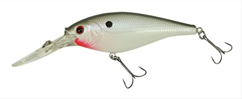 Berkley Flicker Shad Fishing Lure, Pearl White, 3/16 oz, 2in | 5cm Crankbaits, Size, Profile and Dive Depth Imitates Real Shad, Equipped with Fusion19 Hook