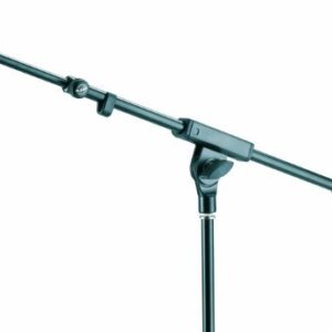 K&M - König & Meyer 21120.577.55 - Two-Piece Telescopic Boom Arm Extra Long - Smooth, Silent and Scratch Free Position Changes - Professional Grade for all Musicians - German Made - Black