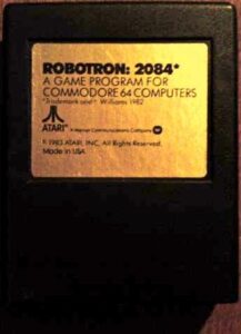 robotron 2084 commodore 64 video game cartridge