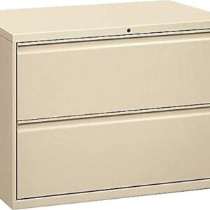 HON 892LL 800 Series Two-Drawer Lateral File, 42w x 19-1/4d x 28-3/8h, Putty