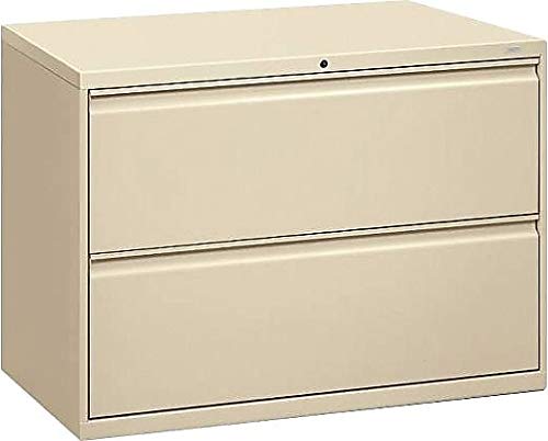 HON 892LL 800 Series Two-Drawer Lateral File, 42w x 19-1/4d x 28-3/8h, Putty