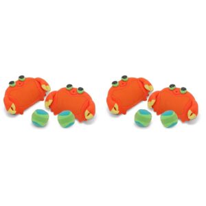 melissa & doug sunny patch clicker crab toss and grip catching game with 2 balls