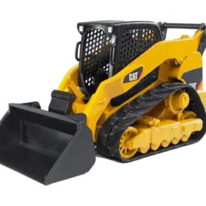 Bruder Toys - Construction Realistic CAT Compact Track Loader with Adjustable and Lockable Loading Arm and Moveable Rubber Chains - Ages 3+