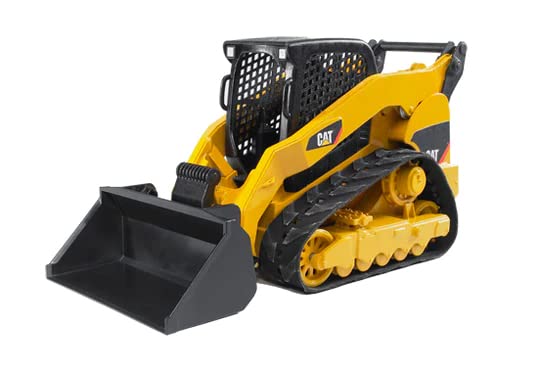 Bruder Toys - Construction Realistic CAT Compact Track Loader with Adjustable and Lockable Loading Arm and Moveable Rubber Chains - Ages 3+