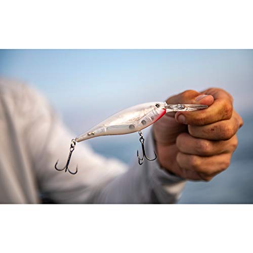 Berkley Flicker Shad Fishing Lure, Pearl White, 3/16 oz, 2in | 5cm Crankbaits, Size, Profile and Dive Depth Imitates Real Shad, Equipped with Fusion19 Hook