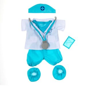 doctor outfit teddy bear clothes fits most 14" - 18" build-a-bear and make your own stuffed animals