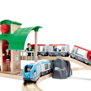 BRIO World - 33512 Travel Switching Set | Premium Wooden Train Toy Set with 42 Pieces & Accessories | Perfect for Children Ages 3 and Up | Compatible with All BRIO Railway Toys