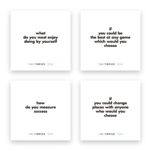 TableTopics Teens Question Game - 135 Fun Questions for Friends Hanging Out, Teen Parties, and Family Teen Party- Fun Conversation Starter Cards