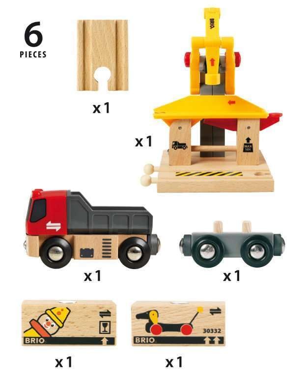 BRIO World - 33280 Freight Goods Station | Versatile Toy Train Set for Kids | Interactive Play | Sustainable Wood Construction | Ideal for Toddlers Aged 3 and Up