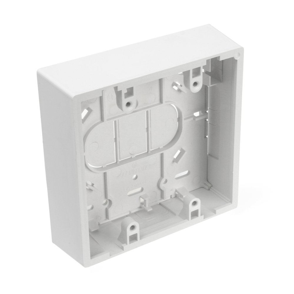 Leviton 42777-2WB Surface Mount Backbox, Dual Gang, White, 1.45 Inches