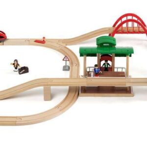 BRIO World - 33512 Travel Switching Set | Premium Wooden Train Toy Set with 42 Pieces & Accessories | Perfect for Children Ages 3 and Up | Compatible with All BRIO Railway Toys