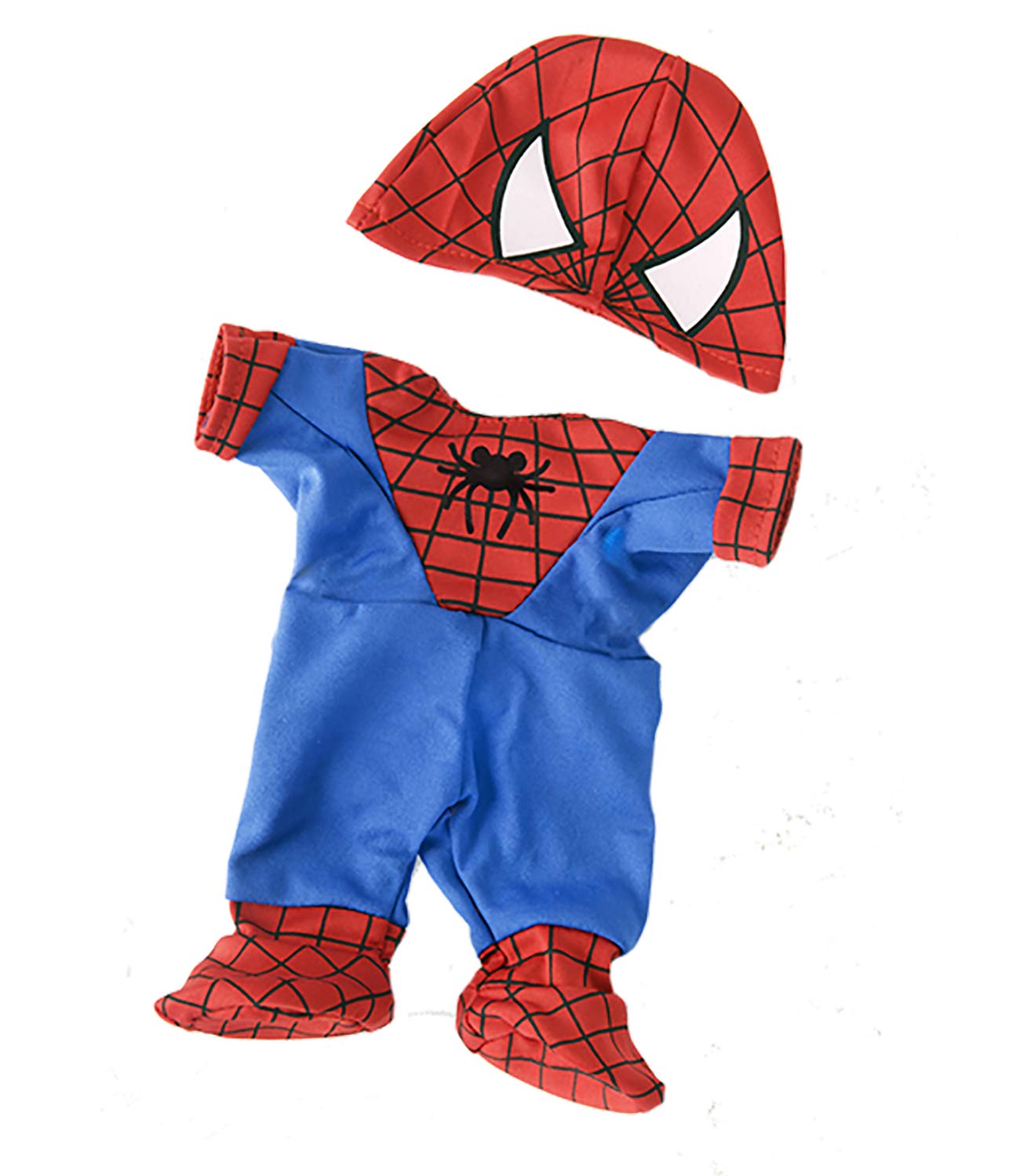 Spidey Teddy Spider Superhero Outfit Teddy Bear Clothes Fits Most 14" - 18" Build-A-Bear and Make Your Own Stuffed Animals