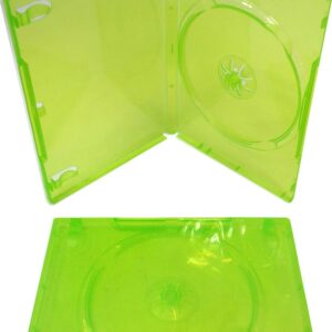 (10) Empty Standard Translucent Green Replacement Games Cases - Compatible With XBox 360 - #VGBR14XBOX