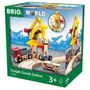 BRIO World - 33280 Freight Goods Station | Versatile Toy Train Set for Kids | Interactive Play | Sustainable Wood Construction | Ideal for Toddlers Aged 3 and Up