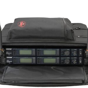 SKB 2U Soft Rack Case, Steel Rails, Heavy Duty zippers, outer pocket, Shoulder straps