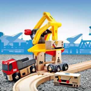 BRIO World - 33280 Freight Goods Station | Versatile Toy Train Set for Kids | Interactive Play | Sustainable Wood Construction | Ideal for Toddlers Aged 3 and Up