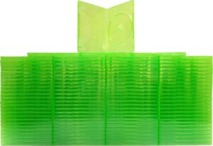 (100) empty standard translucent green replacement games cases - compatible with xbox 360 - #vgbr14xbox