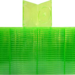 (100) Empty Standard Translucent Green Replacement Games Cases - Compatible With XBox 360 - #VGBR14XBOX