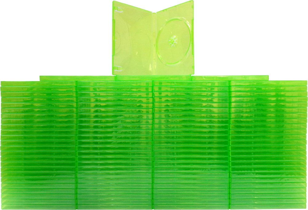 (100) Empty Standard Translucent Green Replacement Games Cases - Compatible With XBox 360 - #VGBR14XBOX