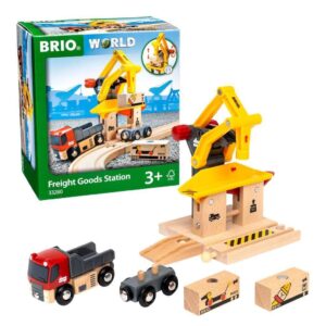 BRIO World - 33280 Freight Goods Station | Versatile Toy Train Set for Kids | Interactive Play | Sustainable Wood Construction | Ideal for Toddlers Aged 3 and Up