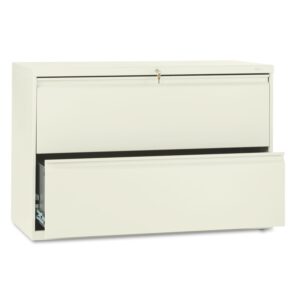 hon 892ll 800 series two-drawer lateral file, 42w x 19-1/4d x 28-3/8h, putty