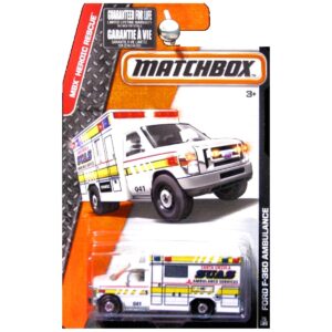 matchbox 2016 heroic rescue ford f-350 f350 santa ursula ambulance white