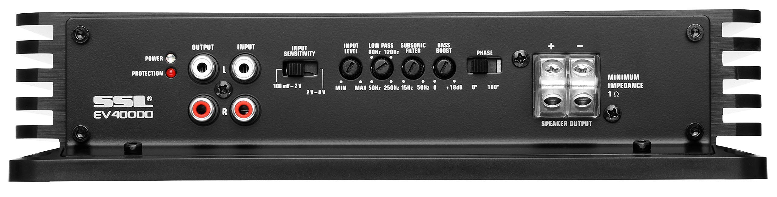 Sound Storm Laboratories EV4000D Class D Monoblock Car Audio Amplifier – 4000 High Output, 1 Ohm, Low Pass Crossover, Hook Up to Subwoofer for Bass