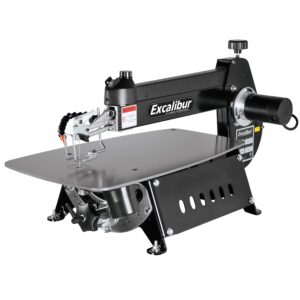 excalibur 21" scroll saw - 1.3a variable speed woodworking saw with tilting head & foot switch controller - ex-21