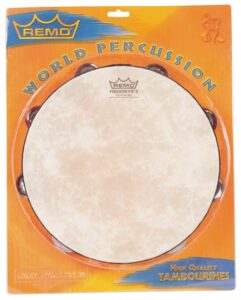 remo fiberskyn tambourine - quadura deep red, 10"