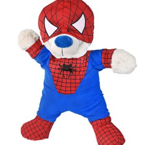 Spidey Teddy Spider Superhero Outfit Teddy Bear Clothes Fits Most 14" - 18" Build-A-Bear and Make Your Own Stuffed Animals