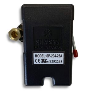 new heavy duty pressure switch for air compressor 25 amp 95-125 four port connection w/unloader & on/off lever - free shipping