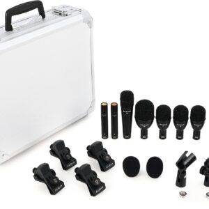 Audix FP7 Fusion Series 7-piece Drum Mic Kit for Kick, Snare, Toms, and Overheads with Travel Case - Black