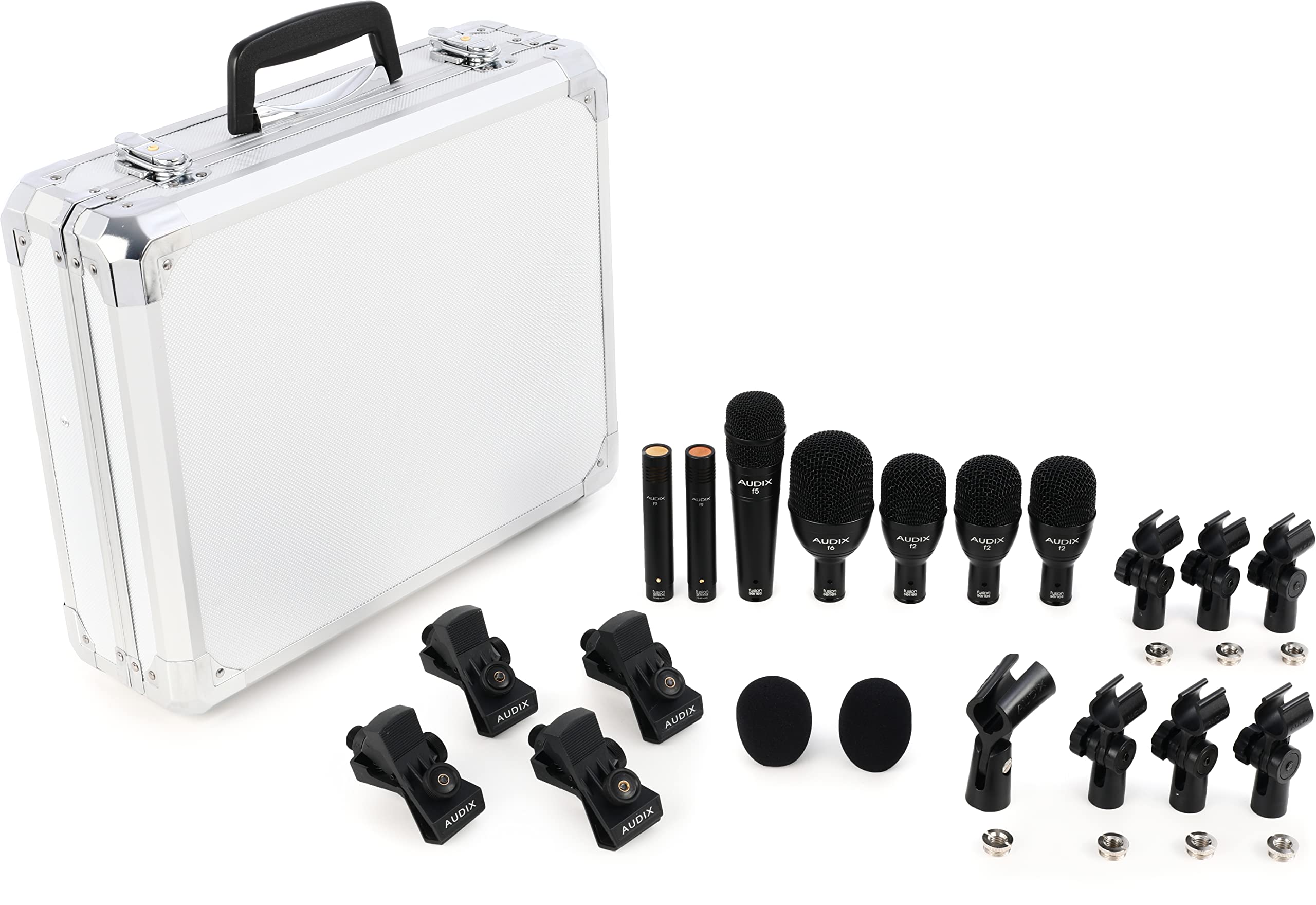 Audix FP7 Fusion Series 7-piece Drum Mic Kit for Kick, Snare, Toms, and Overheads with Travel Case - Black