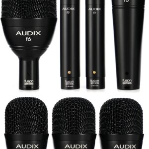 Audix FP7 Fusion Series 7-piece Drum Mic Kit for Kick, Snare, Toms, and Overheads with Travel Case - Black