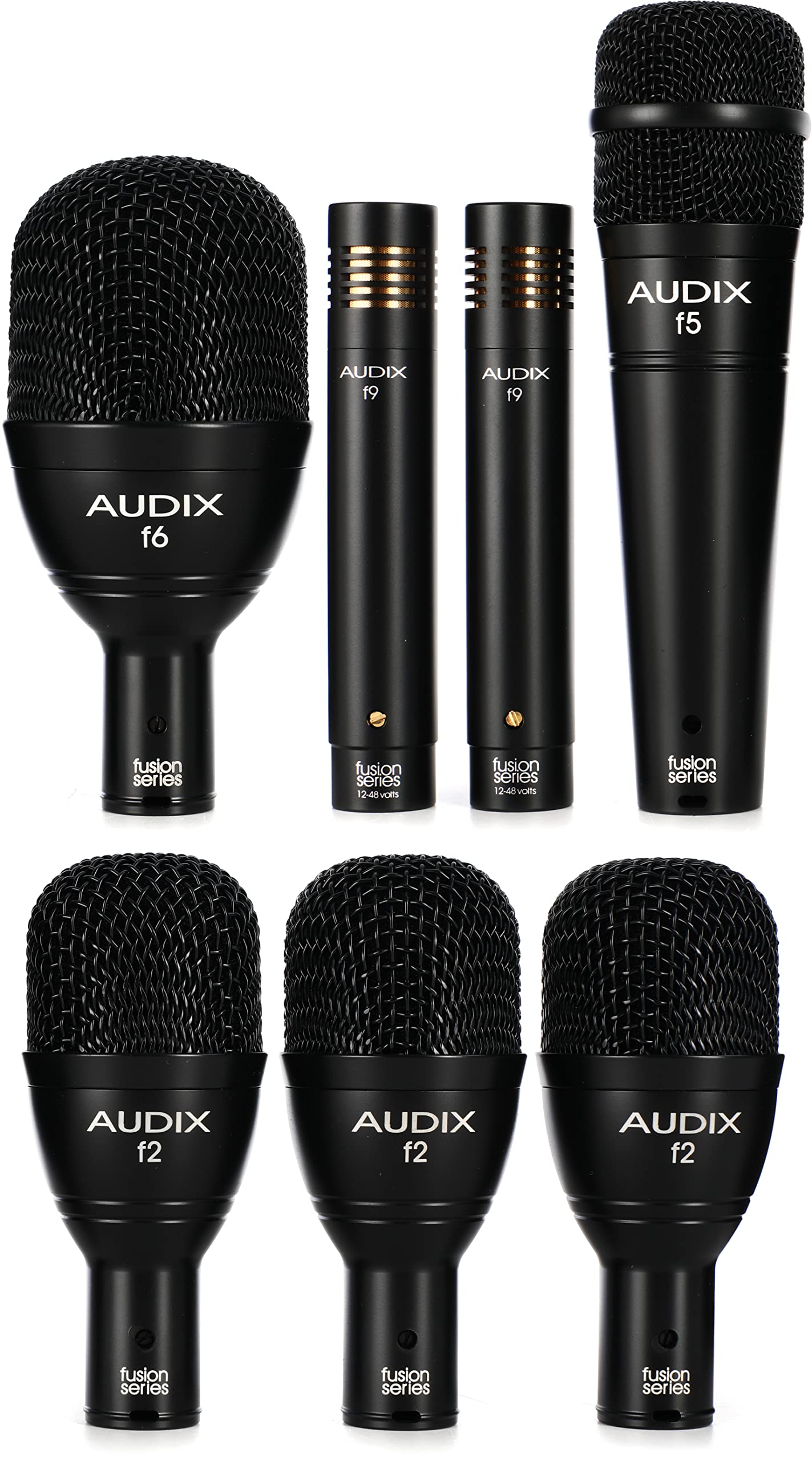 Audix FP7 Fusion Series 7-piece Drum Mic Kit for Kick, Snare, Toms, and Overheads with Travel Case - Black