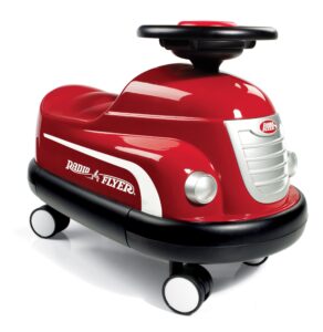 radio flyer classic bumper car, red ride on toy for ages 1-3